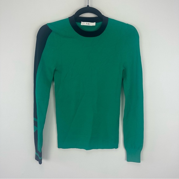 Tibi | Sweaters | Tibi Colorblock Long Sleeve 97 Sweater Top | Poshmark